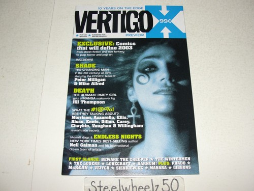 Vertigo X Preview #1 Comic DC 2003 Anniversary Shade Endless Nights ...