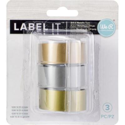 Label It 0.75 Inchesemboss Tape Rolls Metallic(3 Piece) | eBay