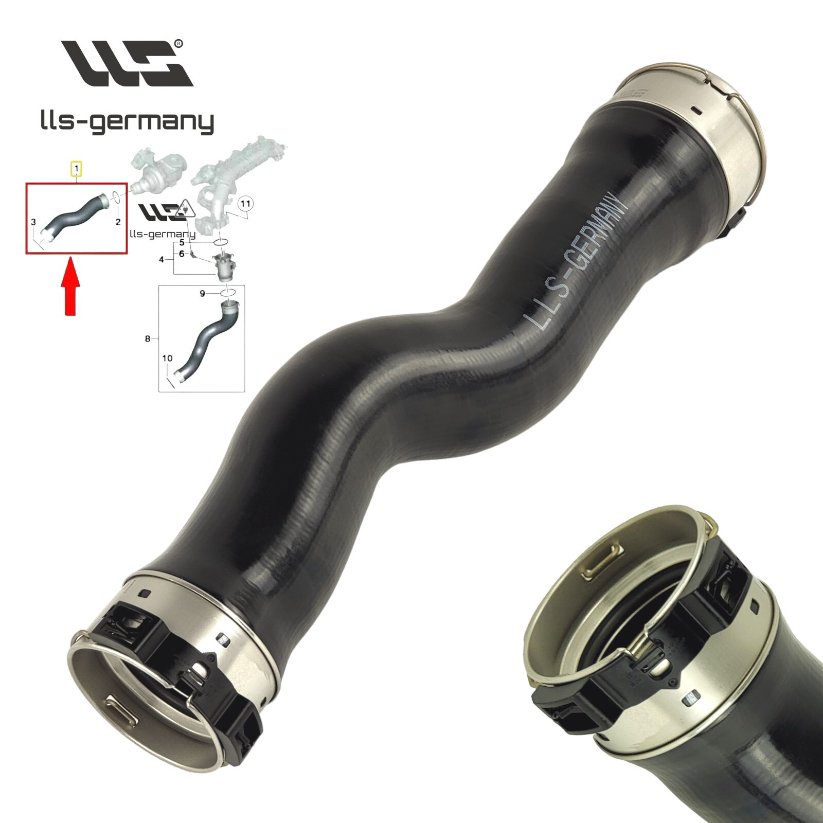 Turbo Air Intake Hose for BMW 5er F07 Gt F10 F11 518d 520d Xdrive ...