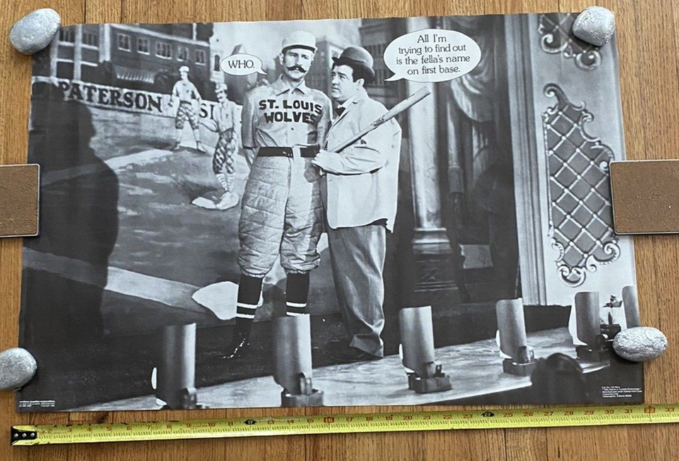 1985 Abbott And Costello Who's On 1st Skit Poster #132 32"X21" Vintage ...
