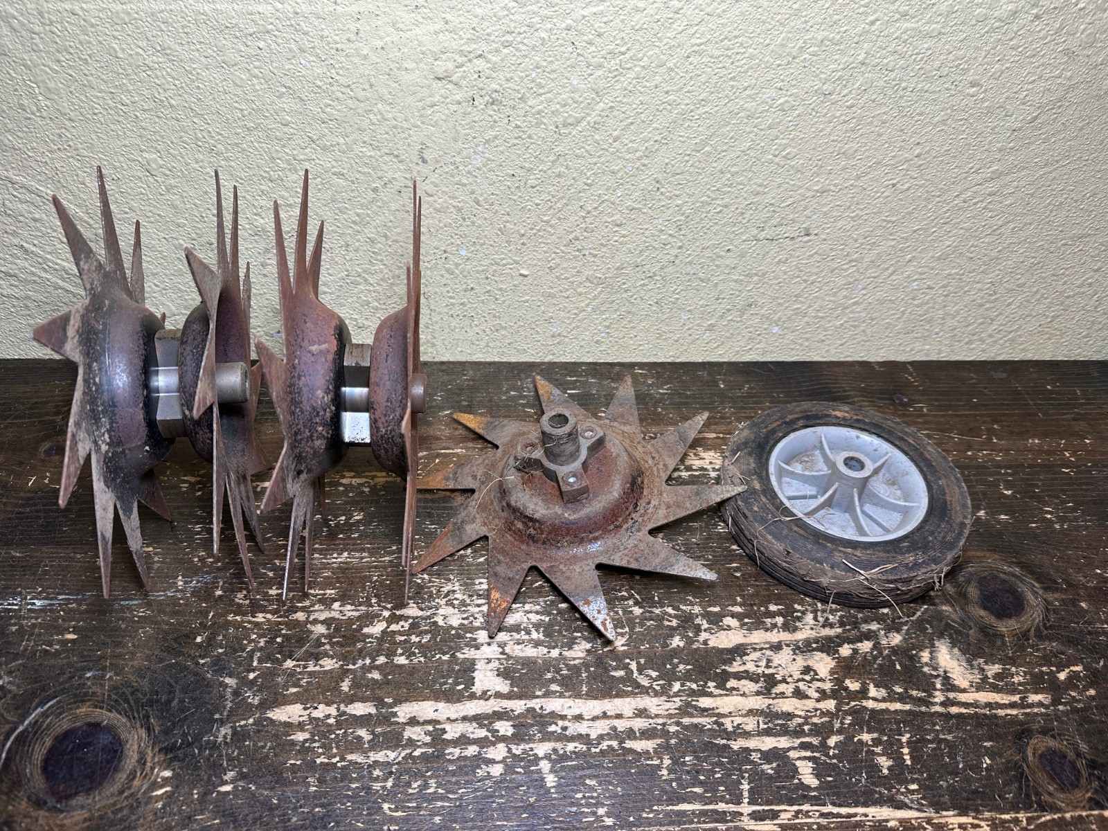 Mantis Tiller Tines Pair + Edger Attachment & Wheel – Unbranded OEM ...