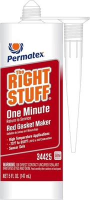 Permatex 34425 Right Stuff 1 Minute Red High Temperature Gasket Maker 5 ...