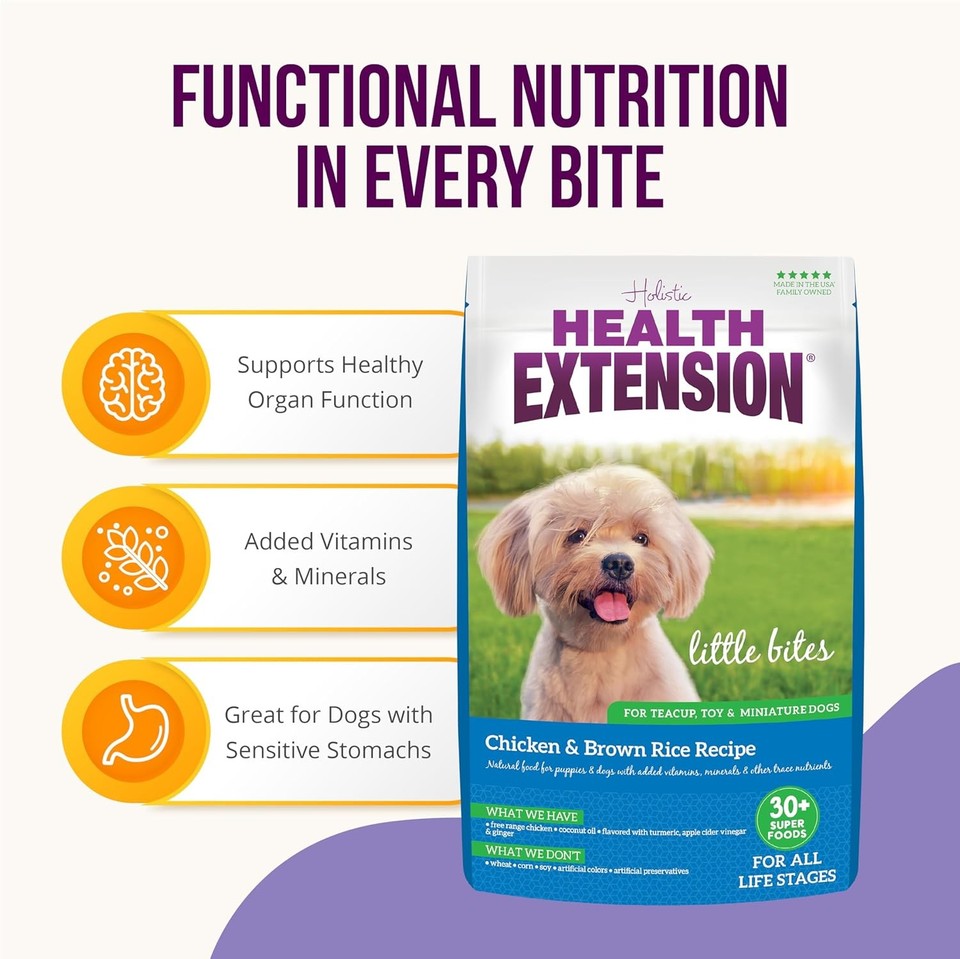 Health Extension Little Bites Dry Dog Food for Small 4lb (Pack of 1 ...