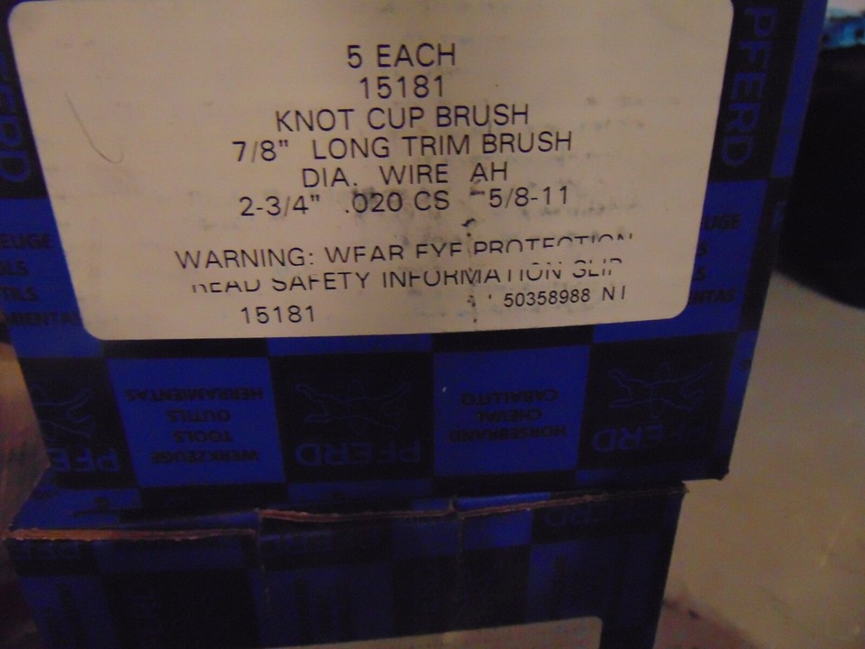 Pferd 2 3/4" Knot Wire Cup Brush .020 CS Wire 5/8 -11 Thread 15181 | eBay
