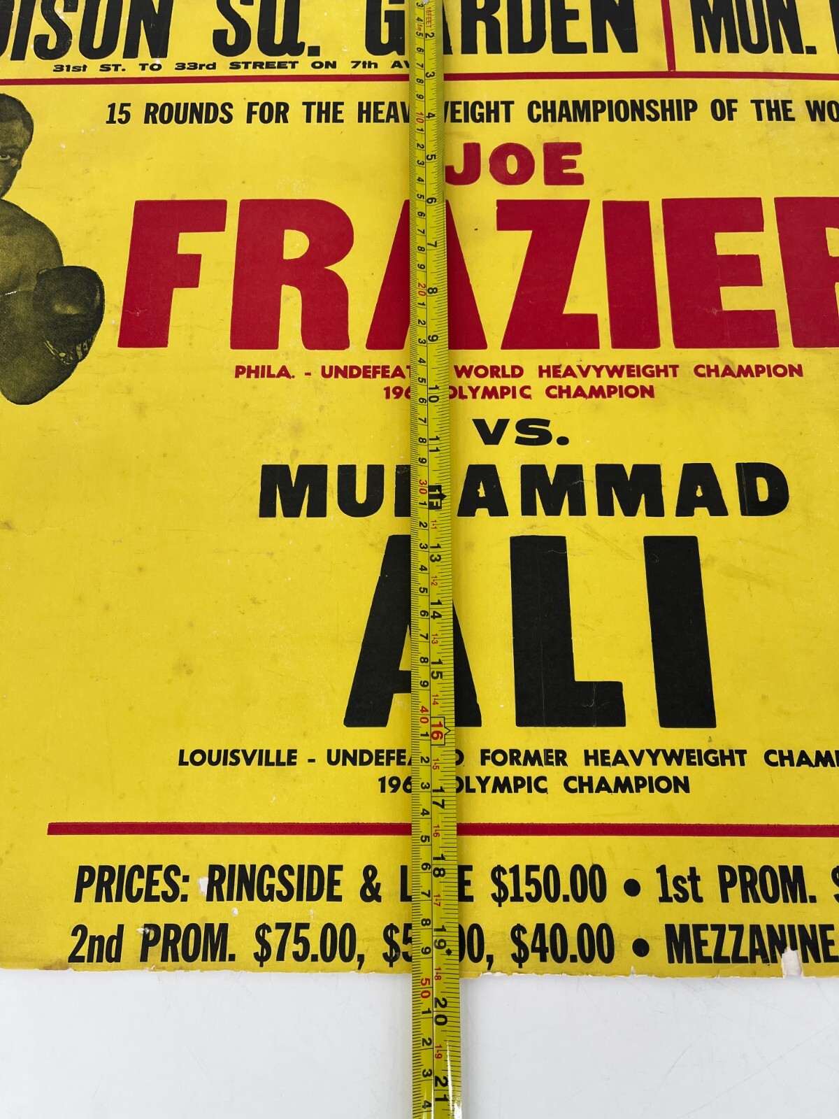Original Joe Frazier vs Muhammad Ali 1971 Boxing Poster - Fight of the ...