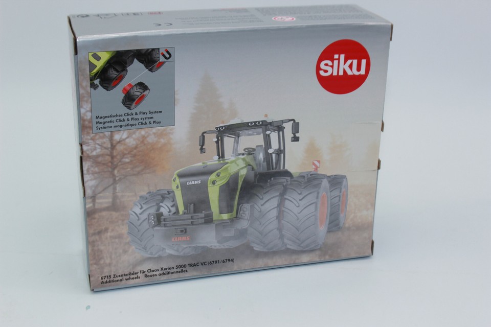 SIKU 6715 Zusatzräder for Claas Xerion 6791 6794 Tractor 1:3 2 New + Ob ...