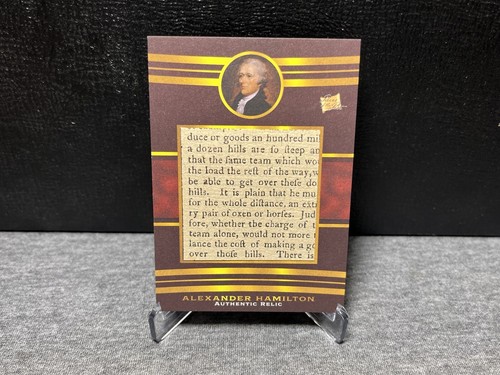 2022 Pieces of the Past Authentic Relic Alexander Hamilton SR-4 | eBay