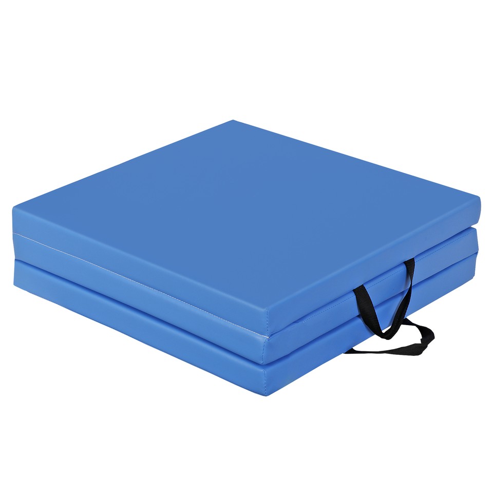 Thick Soft Tri-Fold Panel Pilates Fitness Exercise Mat Gymnastics ...