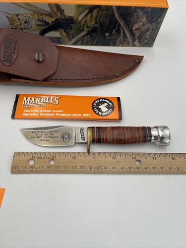 Marbles 80602 Trailcraft Leather Aluminum Knife In Original Box Sheath ...