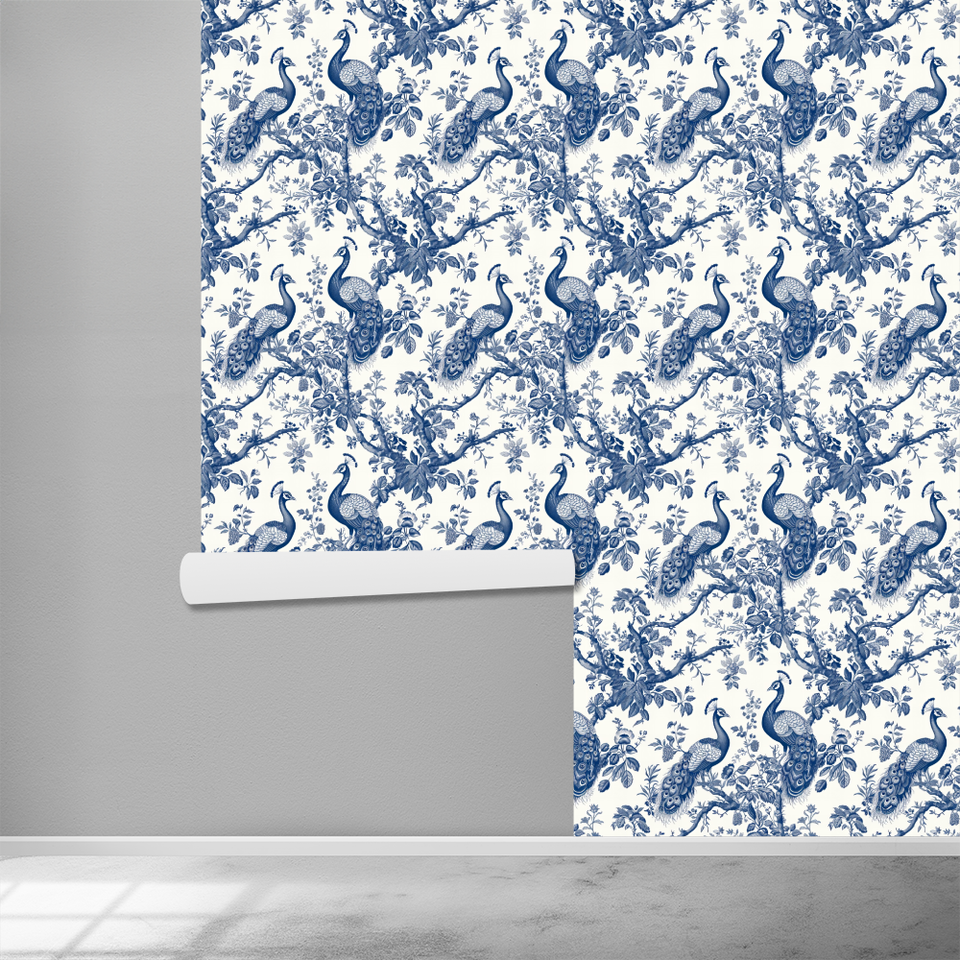 Blue Vintage China Pattern 12 Wallpaper | eBay