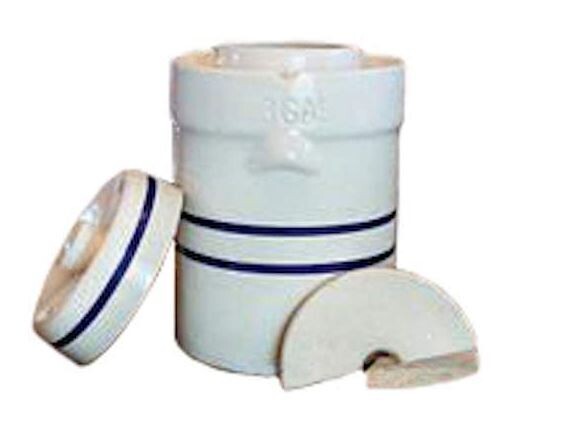 OHIO STONEWARE 3 Gallon Fermentation Pot - Water Seal - Includes Stones ...