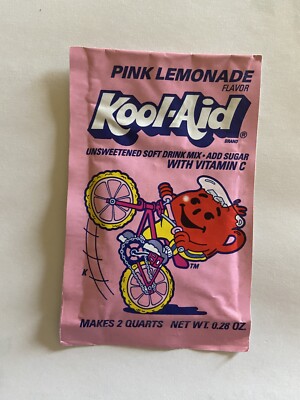 One RARE Pkg Vintage 1990’s Kool-Aid pink Lemonade Unopened Mint Cond ...