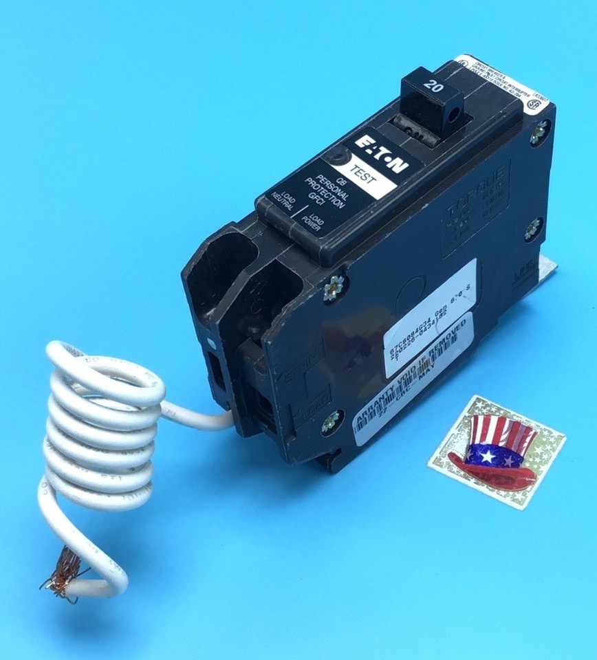 New Circuit Breaker Eaton QB1020GF QBGF1020 QBGFT1020 20 Amp GFCI Bolt ...