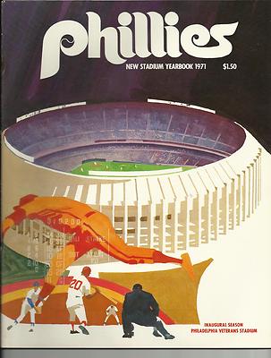 1971 PHILADELPHIA PHILLIES YEARBOOK NR MINT CONDITION FIRST YEAR AT VET ...
