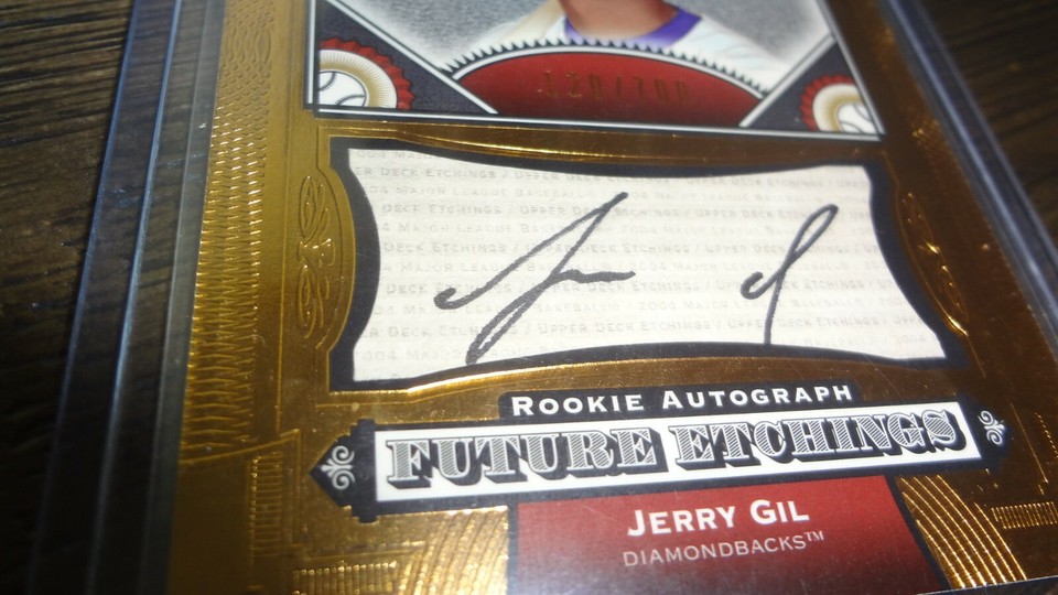 2004 UPPER DECK ETCHINGS JERRY GIL AUTOGRAPHED BASEBALL CARD | eBay