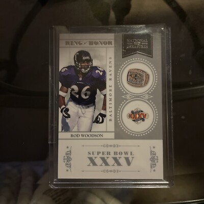ROD WOODSON Ravens 2010 National Treasures Super Bowl XXXV Ring Of ...