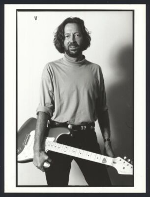 1980s ERIC CLAPTON & Guitar Original Photo CREAM THE YARDBIRDS GUITAR ...