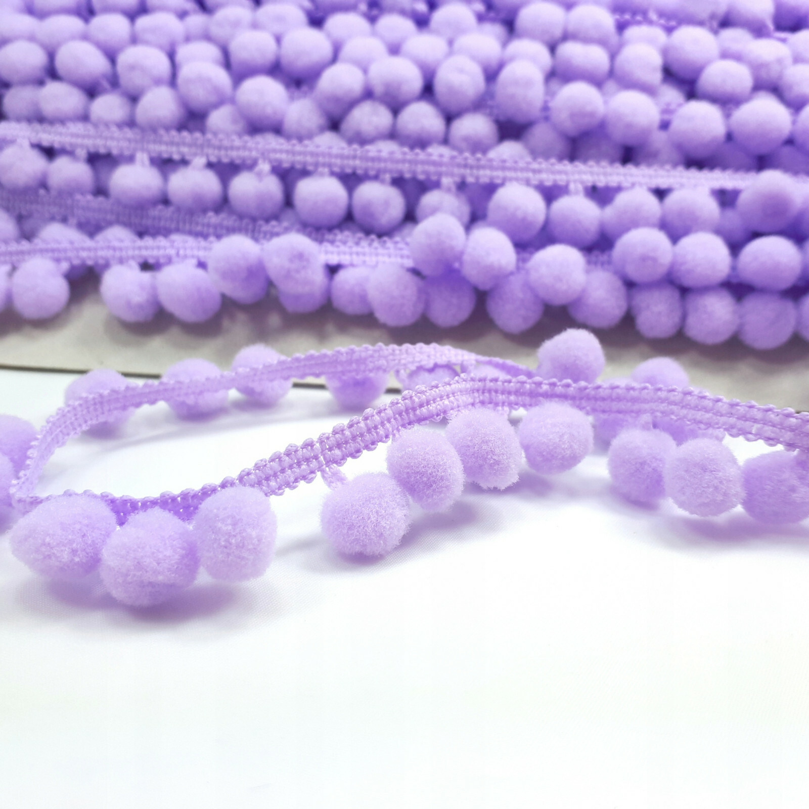POM POM Trim Quality Pompoms 10mm Bobbles 18mm Total Width Tape Various ...