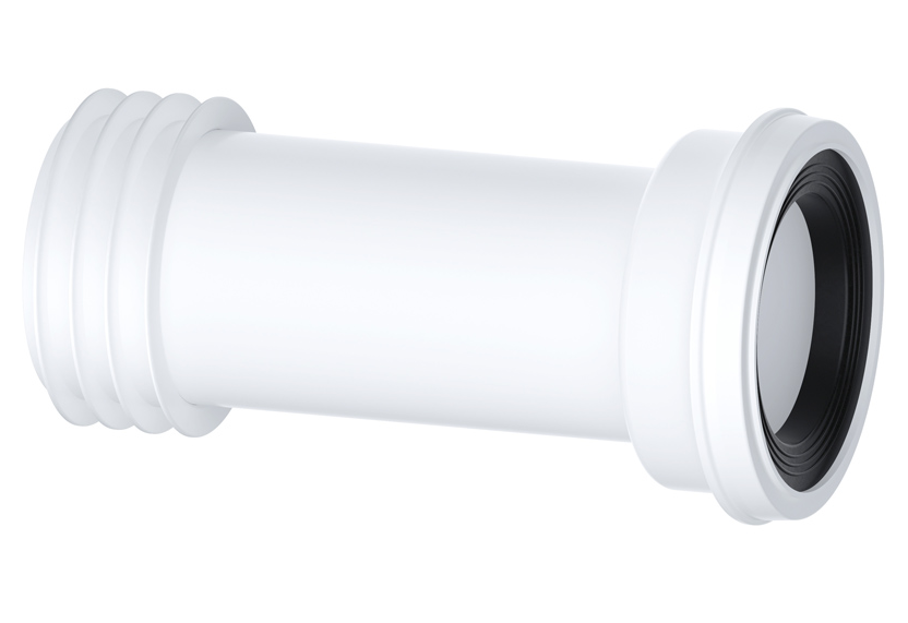 Toilet Waste Pipe Pan Connection Straight Long to Plastic Pipe Push Fit ...
