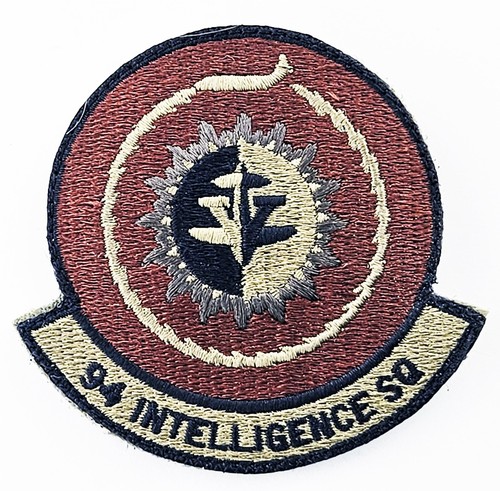 Air Force 94th Intelligence Squadron Spice Brown Hook Back Patch | eBay