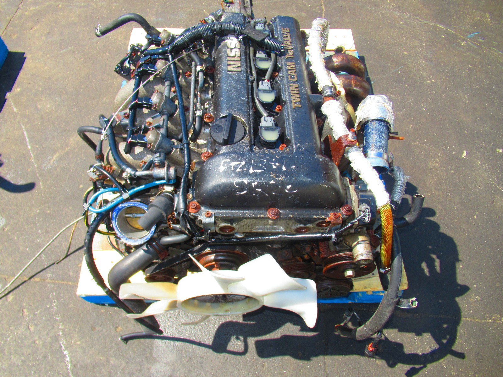 JDM NISSAN SR20DET S13 ENGINE SR20 BLACKTOP MOTOR 240SX S13 HKS TURBO 2 ...