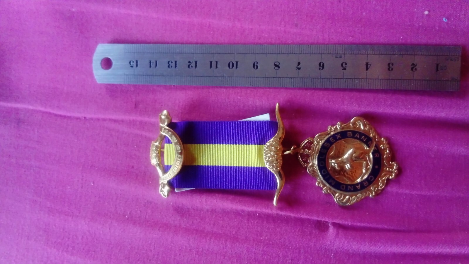 Vintage masonic RAOB Grand Middlesex Banner medal | eBay