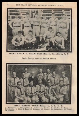 1912 Jamaica High School Baseball Team Photo Long Island New York City ...