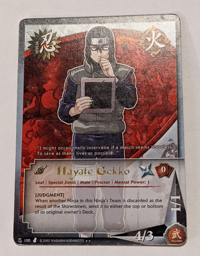 Hayate Gekko 100 Golf Foil Text Shonen Jump's Naruto CCG Card | eBay