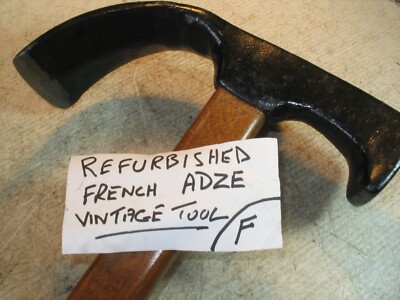 LOVELY OLD VINTAGE FRENCH FORGED CARPENTERS ADZE VERY COLLECTABLE OLD ...