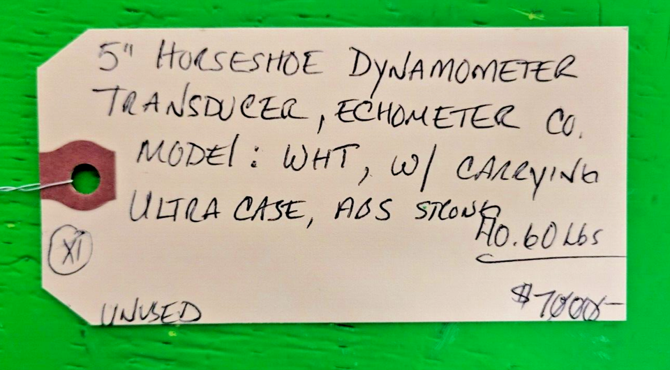 🟠ECHOMETER 5"HORSESHOE DYNAMOMETER TRANSDUCER PESSCO IS OFFERING 1 ...