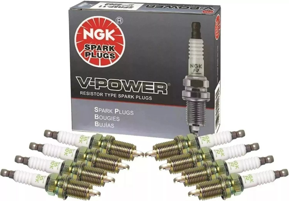 8 pc NGK V-Power Plug Spark Plugs 2238 TR5 2238 TR 5 Tune Up Kit Set ms ...