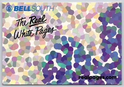 Postcard Bell South The Real White Pages Online Advertising Purple Dots ...
