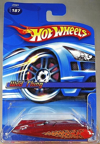 2006 Hot Wheels Collector #187 WILD THING Drk Red wOrange Flame w/Black ...