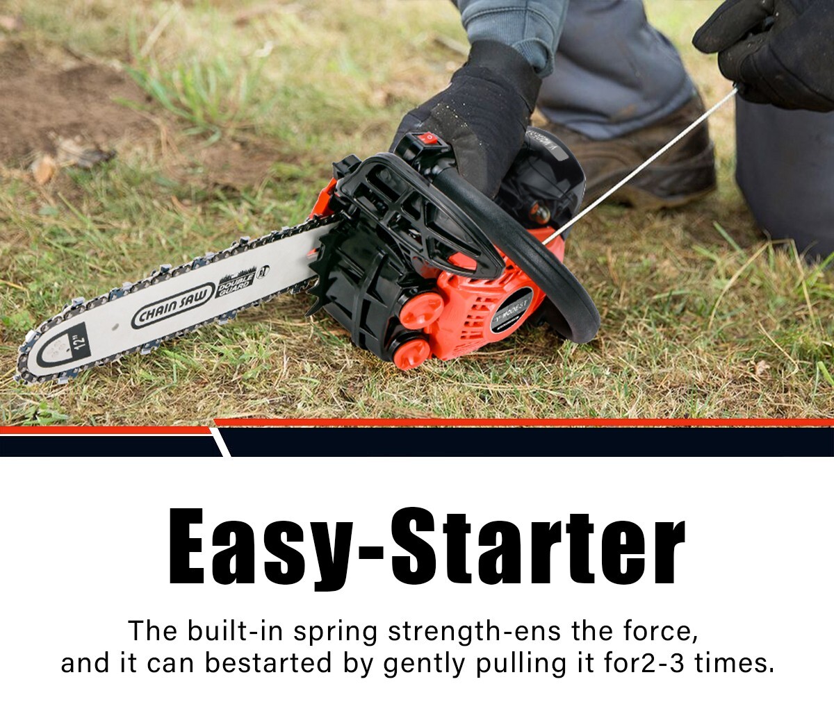 V-MODEST 2511 12 In. Compact Top Handle Gas Chainsaw 25CC 2-Stroke ...