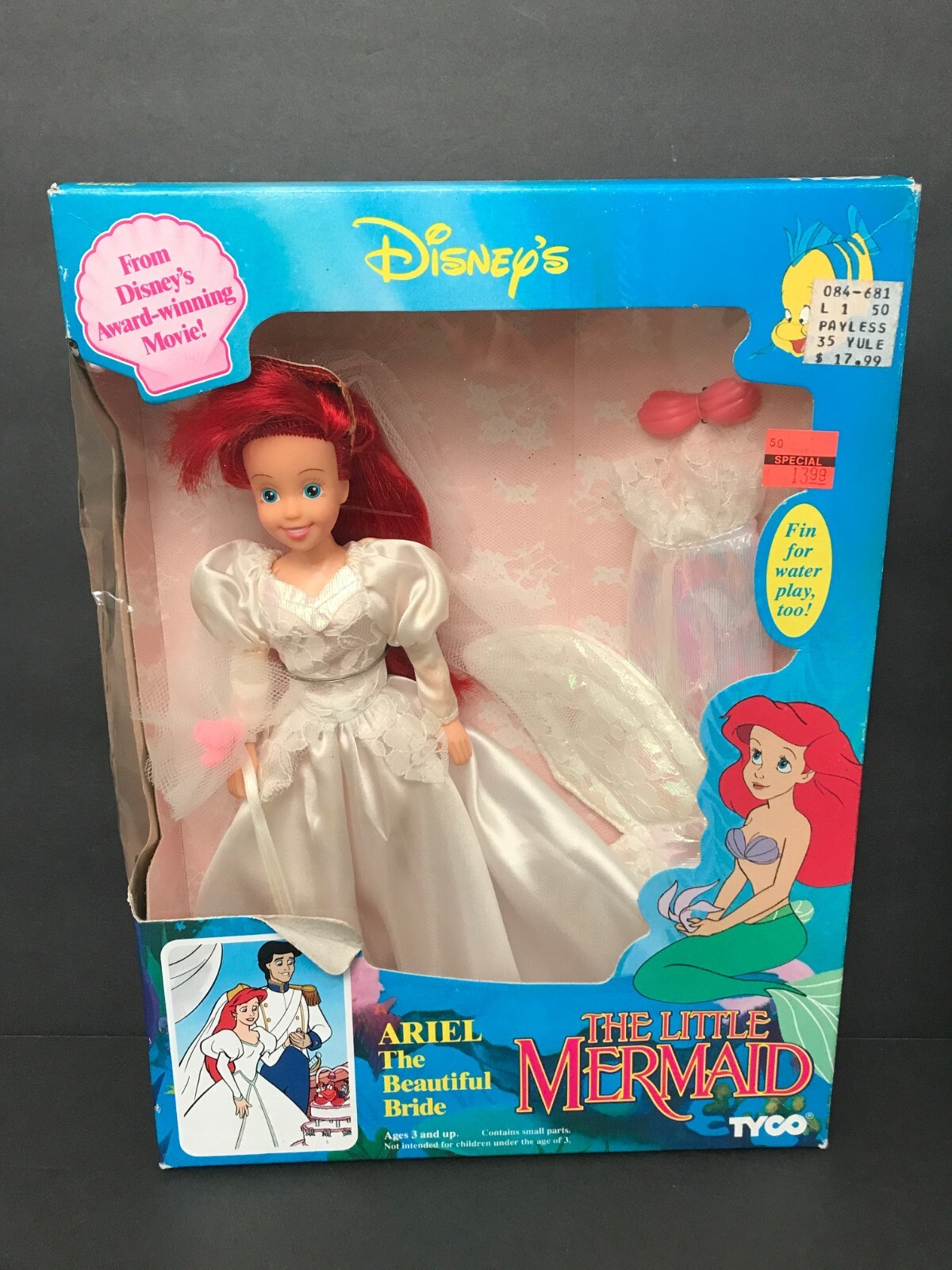 Ariel The Beautiful Bride Doll Eric Groom Wedding Disney Little Mermaid ...