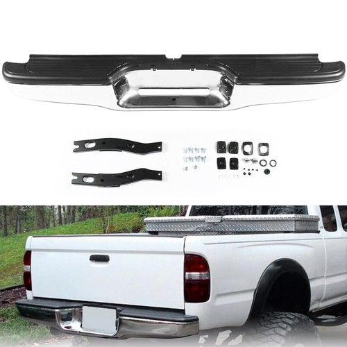 For 1995-2004 Toyota Tacoma Complete Rear Step Bumper Assembly Chrome ...