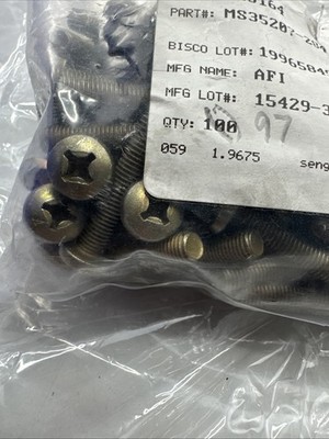 (97) MS35207-284 Bolt 1/4-28, 1.25" Long, 5305-00-993-2457 | eBay