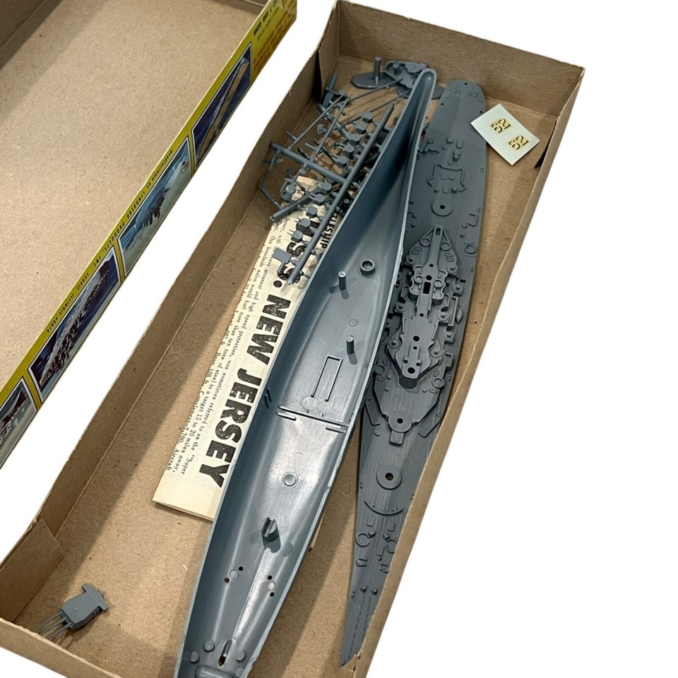U.S.S. New Jersey Battleship Lindberg Line Model Kit Open Box #791 | eBay
