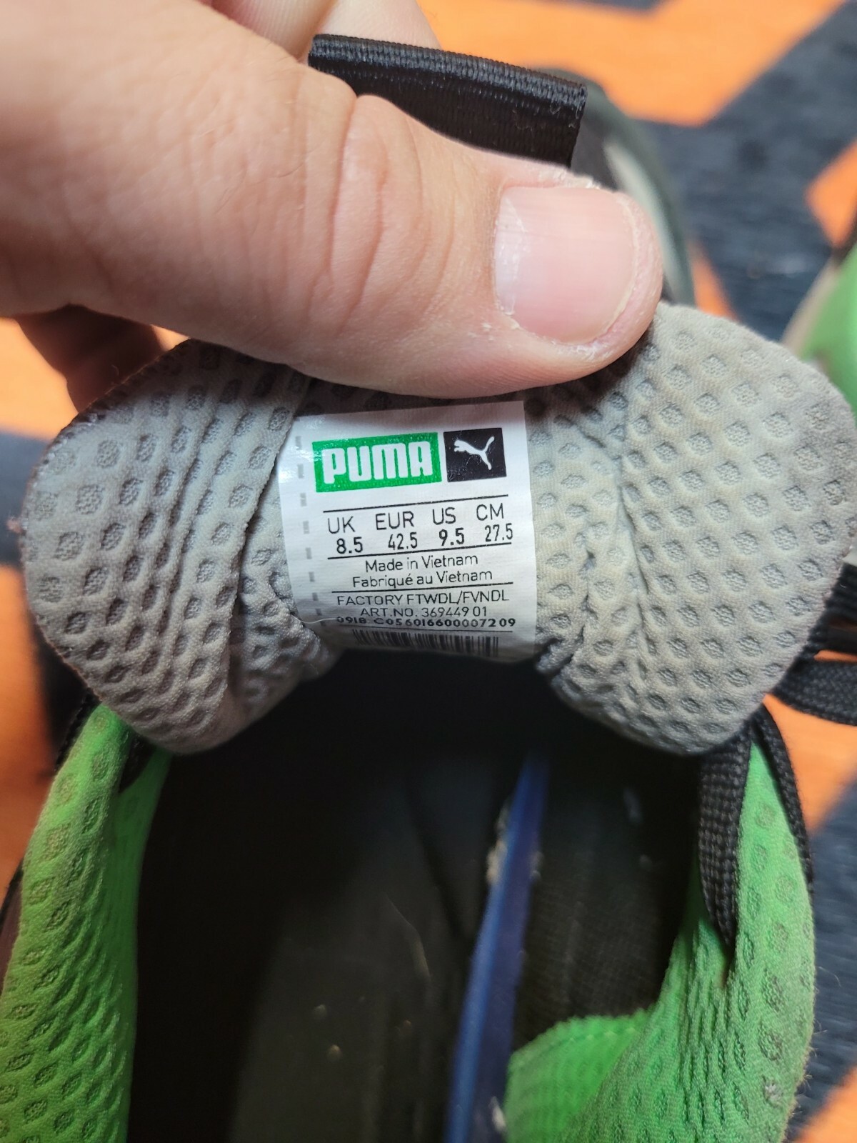 Puma Mens RS-X Running System 369449 01 Black Blue Low Top Running ...