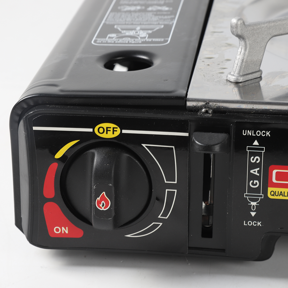 Double / Single Burner Gas Stove Camping Butane Cooker Barbecue Stove ...