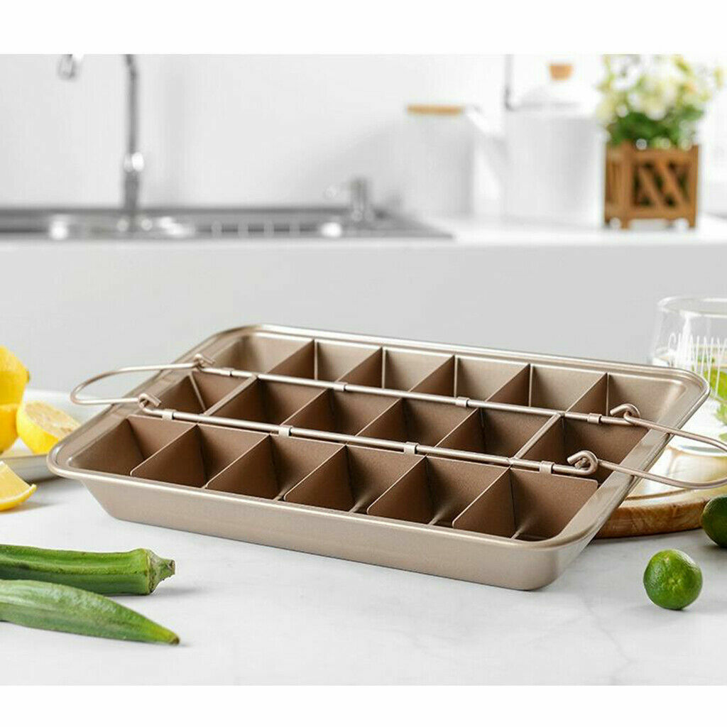 New 18 Portions Brownies Maker Bake Tray Tin Pan Set Ultimate Cake ...