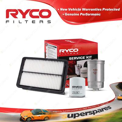 Ryco Oil Air Fuel Filter Service Kit for Hyundai Iload TQ D4CB 02/2008 ...