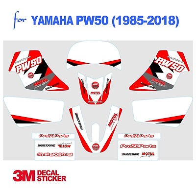 Yamaha PW50 Red Decal Sticker Graphics 3M professional Vinyl Decal ...