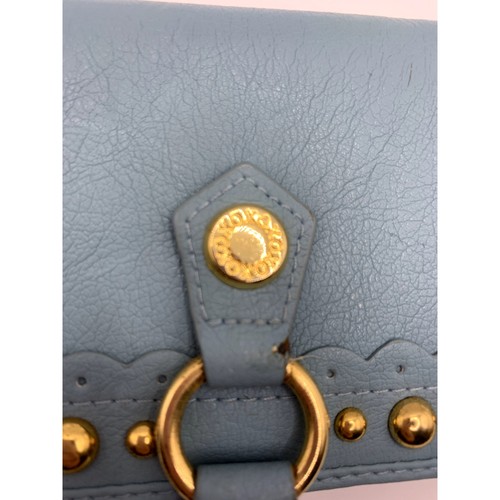 Vintage XOXO Blue Lace Scallop & Stud Fold Over Snap Wallet ~Goldtone | eBay