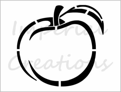 Peach Stencil Fruit Outline Kitchen Decor Design 8.5" x 11" Reusable ...