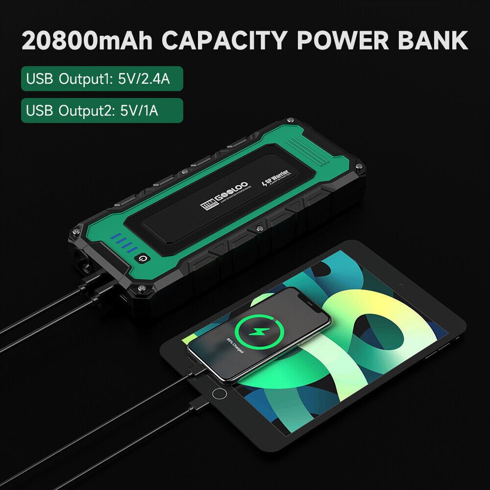 GOOLOO GP2000/GP3000/GP4000/GT4000S/GT4000 12V Car Battery Jump Starter ...