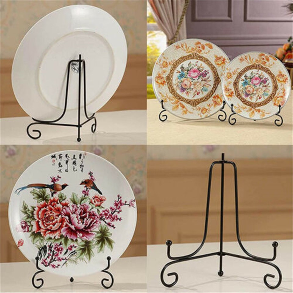 Plate Stands Iron Display Easel Photo Picture Bowl Dish Book Holder ...