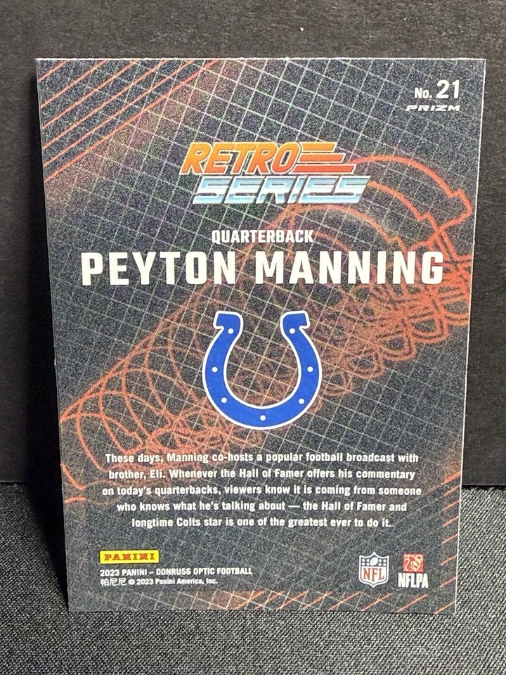 2023 Donruss Optic Football Retro Series #21 Peyton Manning ...