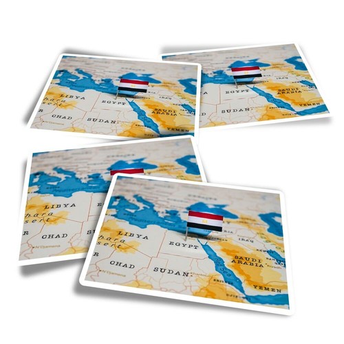 4x Rectangle Stickers - Egypt Flag Egyptian Map Travel #44939 | eBay