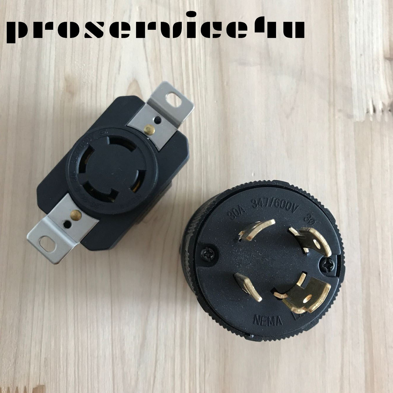 NEMA L20-30R L20-30P Power Locking Twist-Lock Plug Receptacle 30A 347 ...